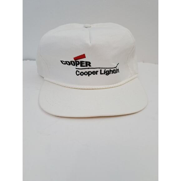 Cooper | Accessories | Vintage Cooper Lighting White Snapback Hat Cap ...